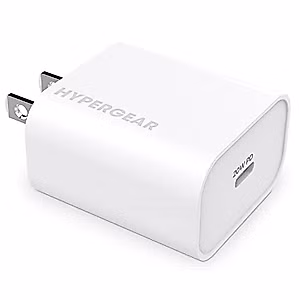 HyperGear 20W USB-C PD Wall Charger [ETL Certified] Compatible with iPhone 14/13/12/11/Pro/Pro Max, Galaxy S23/S22/S21 Note 20 5G & More [White] 15389