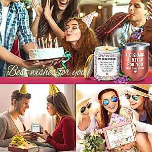 Birthday Gifts for Women Best Friends, Friendship Gifts for Women BFF Gifts Birthday Gifts for Friends Female, Sister Gifts from Sister Lavender Scented Candles Funny Gifts for Women, Her, Friends…