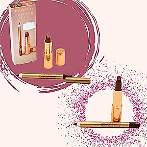 CHARLOTTE TILBURY Mini Pillow Talk Duo Lip Kit Pillow Talk Intense - Travel Size Lip Makeup Set, Mini Lip Cheat Lip Liner and Mini Matte Revolution Lipstick, Long Lasting