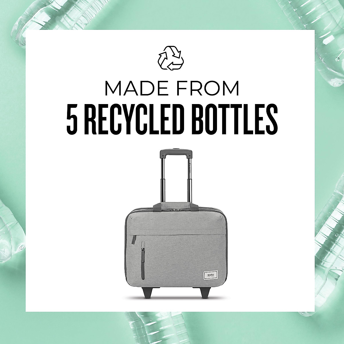 Solo Re:Start Rolling 15.6" Laptop Bag, Grey