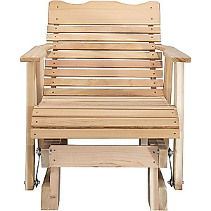 Kilmer Creek 2' Natural Cedar Porch Outdoor Glider, Amish Crafted