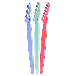 Diane D220 Eyebrow Facial Hair Shaper Trimmer, Dermaplaning Razor - 3 Pack