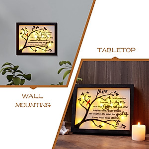 WOODEXPE Sympathy Gift LED Memorial Shadow Box Memorial Gifts for Loss of Loved One - A Limb Has Fallen