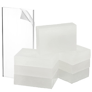 Tondiamo All Temp Snowboard Wax Snow Block with Acrylic Snowboard Wax Scraper 500g Ski Wax Bar Snow Board Wax White Snowboarding Wax Downhill Ski Tuning Kit Snowboard Accessories
