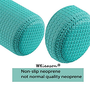 WKieason 12oz Standard Can Sleeves Insulators Sleeves Standard Can Covers 12OZ Beer Bottle Sleeves Coolers Holder Non-slip Neoprene Can Coolier Sleeves 4PC Pack (Green/Light blue/Grey/Black)