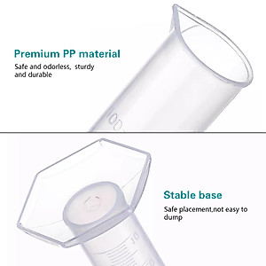 Aeseusia Graduated Cylinders Plastic Beakers, 10ml 25ml 50ml 100ml Plastic Measuring Cylinders, 50ml 100ml 250ml 500ml 1000ml Plastic Beakers with Pipettes,Plastic Funnel,Wash Bottle and Brushes