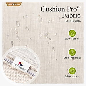 Sophia & William Patio Swivel Chairs Set of 2, Large & Padded Outdoor Dining Chairs with Heavy Duty Metal Frame Support 350LBS,Gentle Rocker Chair for Garden Porch Lawn, Beige