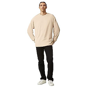 American Apparel Unisex Long Sleeve Tee, Style G1304, 2-Pack, Sand (2-Pack), Large