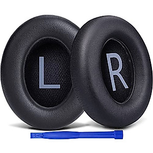 SOULWIT Replacement Earpads for Bose 700 (NC700) Wireless Headphones, Ear Pads Cushions with Softer Leather, High-Density Noise Cancelling Foam, Added Thickness - Black