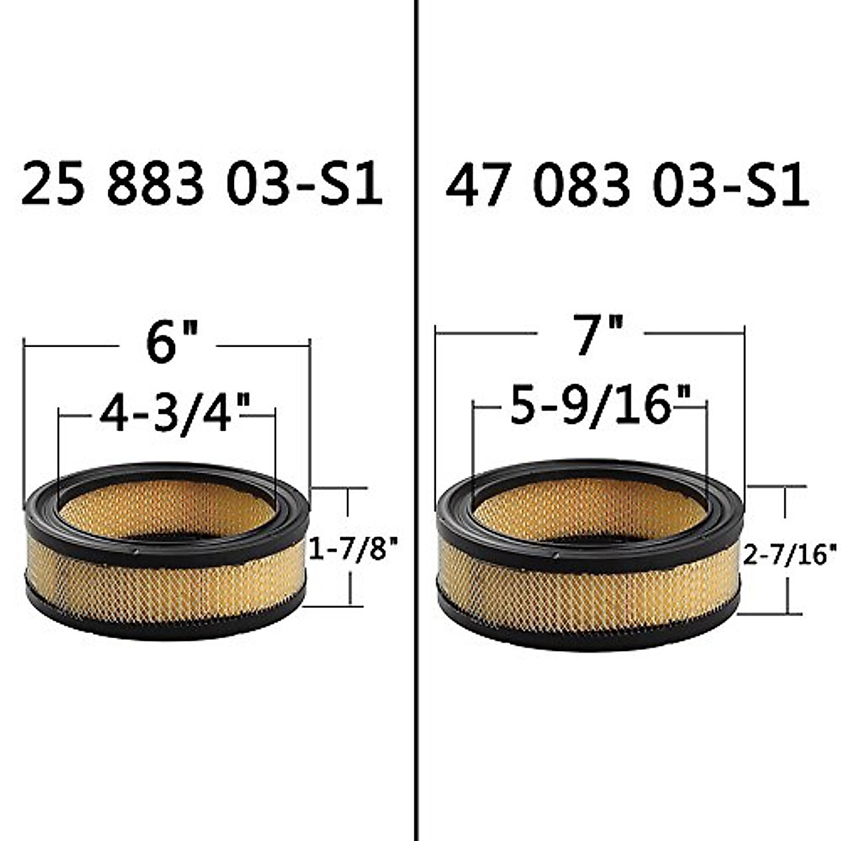 Panari 47 883 03-S1 Air Filter + Oil/Fuel Filter Spark Plug for CH18 CH20 CH22 CH23 CH25 CV17 CV18 CV19 CV20 CV22 CV22S CV23 Engine Lawn Mower