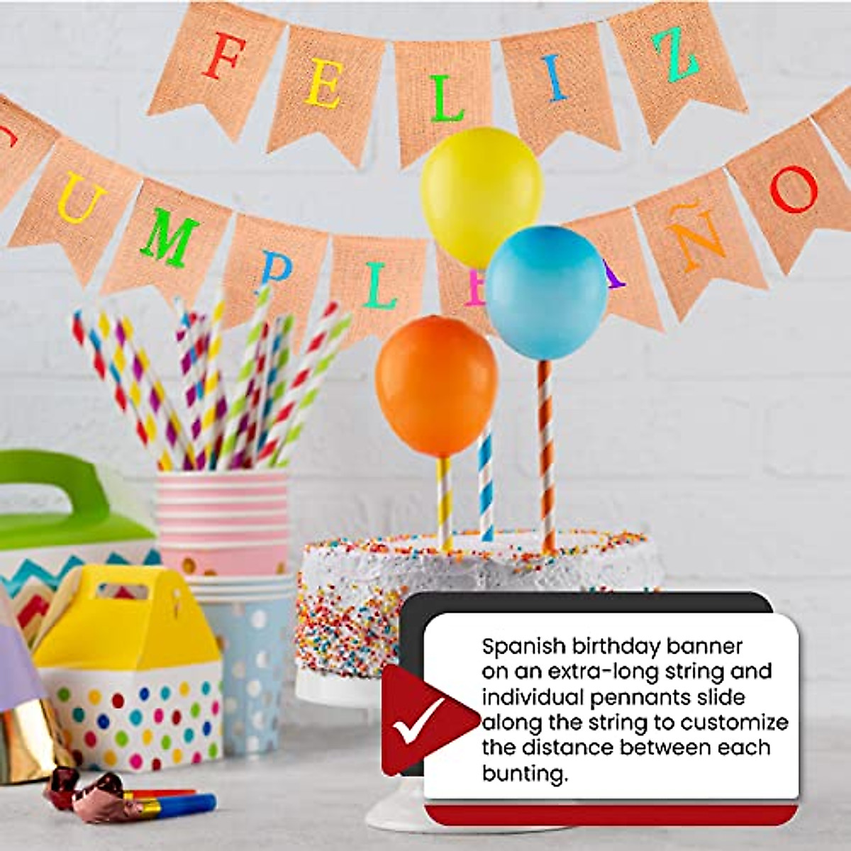 Mandala Crafts Feliz Cumpleaños Banner for Spanish Birthday Decorations - Feliz Cumpleanos Fiesta Mexican Birthday Banner for Mexican Happy Birthday Decorations Party Backdrop