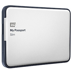 WD My Passport Slim 2TB Portable Metal External Hard Drive USB 3.0 with Auto Backup