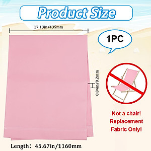 GORGECRAFT 1pcs Beach Sling Chair Replacement 435 * 1165mm Chair Oxford Cloth Pink Chair Fabric Reclining Sling Replacement for Sunbathing Garden Courtyard Beach Relaxation