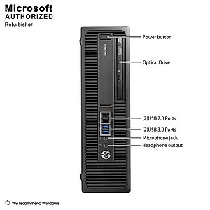 HP ProDesk 600 G1 Small Form Factor Desktop PC, Intel Quad Core i5-4570 up to 3.6GHz, 16G DDR3, 240G SSD 1T HDD, WiFi, BT 4.0, DVD, Windows 10 64 Bit-Multi-Language Supports En/Sp/Fr(Renewed)