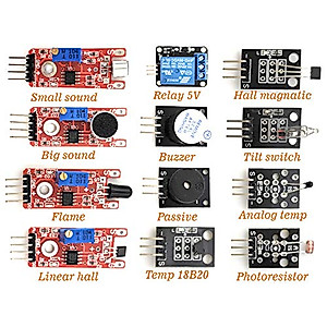 DEYUE 38 in 1 Sensor Module kit for Arduino Rapsberry Pi Project