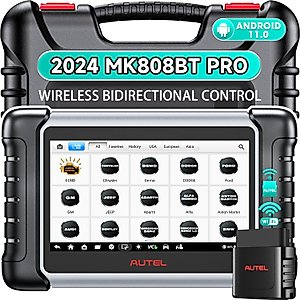 Autel MaxiCOM MK808BT PRO Scanner: 2024 Full Bidirectional Tool Level-up of MK808S MX808S MK808Z MK808, OS 11, 4G+64G 2.4G&5G WIFI, Active Test, 28+ Service, All Sys Diagnostics AutoAuth BT506 Support