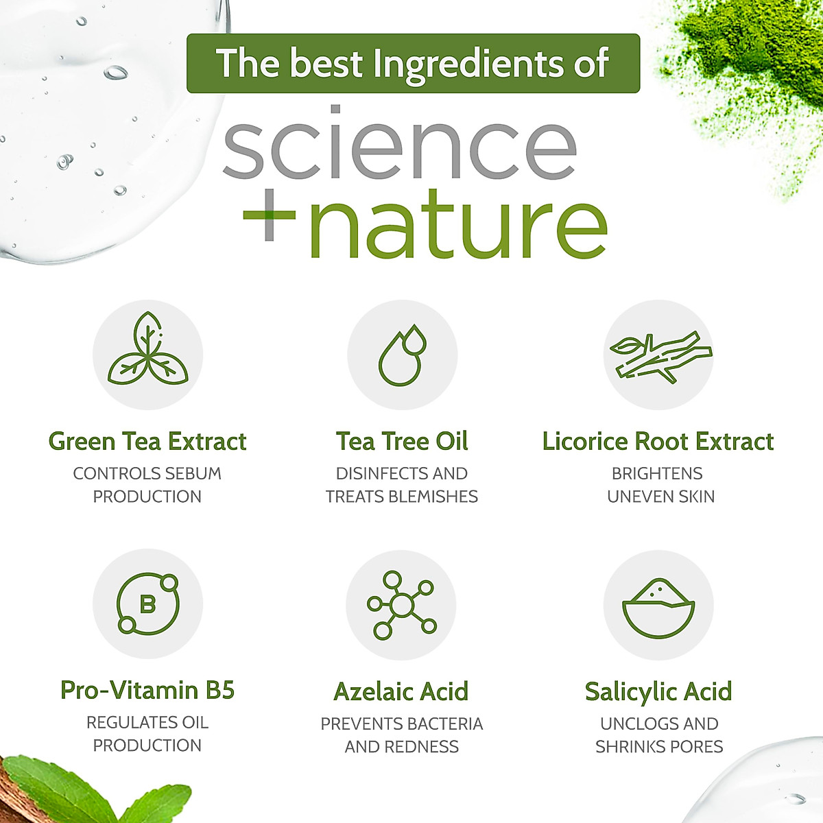 Exposed Skin Care Acne Treatment Kit - Includes Facial Cleanser, Clearing Tonic, Acne Treatment Serum, Clear Pore Serum, Clarifying Mask, Cloth - Natural Acne Solution for Face, All Ages & Skin Types