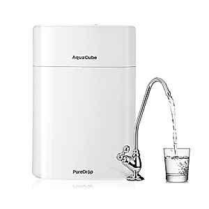 PureDrop CUW4 Tankless 0.01μm Compact Ultra-Filtration Under Sink Water Filter System, 4-Stage High Capacity for Sink, RV, and More, White