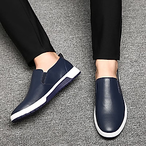 BSROT Men's Casual Oxford Shoes Lace-up Dress Shoes Comfortable Fashion Sneakers Blue 7US