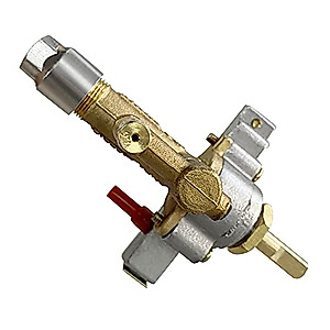 MENSI Outdoor Patio Heater Repair Replacement Parts Propane Gas Control Valve for GARDENSUN Brand Old Heaters with Orifice (Gas Valve with 90 Degree Elbow Orifice 1.6mm)