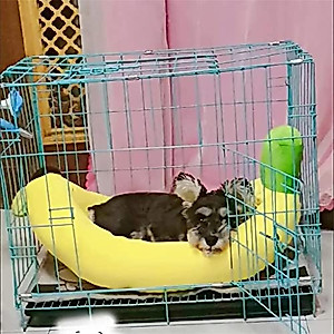 AGKRUNN Cute Banana Pet Bed, 20'' Banana Shaped Warm and Comfortable Pet Bed for Small Dogs Cats