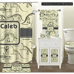 RNK Shops Dinosaur Skeletons Waste Basket - Single Sided (Black) (Personalized)