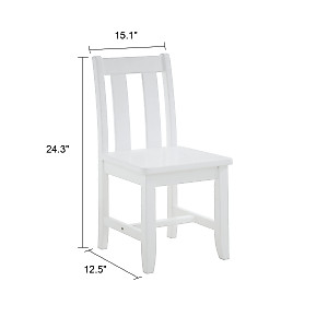 MUSEHOMEINC Kids Chairs for Toddlers,Toddler Wooden Chairs for Playing or Activity, Set of 2, Activity Chair for Children/Kids Wooden Chair/Preschool Furniture/Gift for Boys Girls. (White)