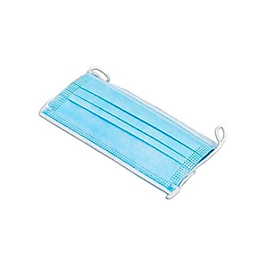 MAGID 3 Ply Disposable Face Mask with Adjustable Nose Bridge - Pack of 50 Masks - Breathable 3 Layer Face Mask Covers with Elastic String Earloops (MM005)