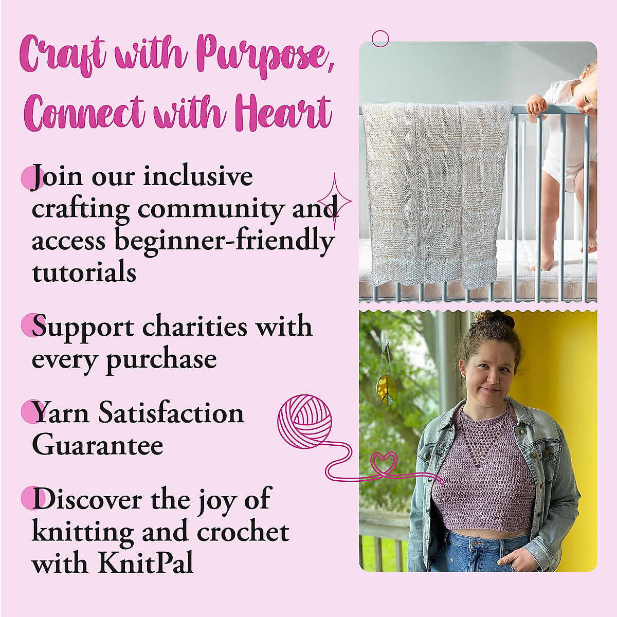 Cotton to The Core Worsted Weight Yarn for Crocheting, 3 Skeins, 654 Yds/300G, Free Patterns - Soft Cotton Yarn for Knitting - #4 Medium Worsted Weight - Grape Purple