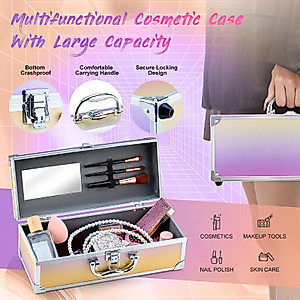 Color Nymph Beginner Makeup Kit For Girls With Train Case, Full Starter Cosmetics Makeup Set Included Included 32 Colors Eyeshadow, Bronzer, Contour Powder, Blush, Highlighter, Lip Gloss (Pink)