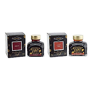 Diamine Fountain Pen Ink 80ml - Oxblood & Ancient Copper - 2 Pack