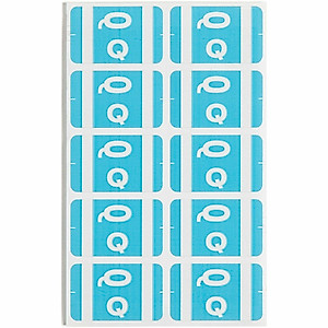Smead Alphaz ACCS Color-Coded Alphabetic Label, Q, Light Blue, 100 Labels Per Pack (67187)