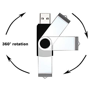 MECHEER Flash Drive 64GB USB Flash Drives 5 Pack USB 2.0 Thumb Drive Jump Drive Pen Drive Bulk Memory Sticks Zip Drives Swivel Design Yellow/Red/Blue/Green/Black (5 Pcs Mixed Color)