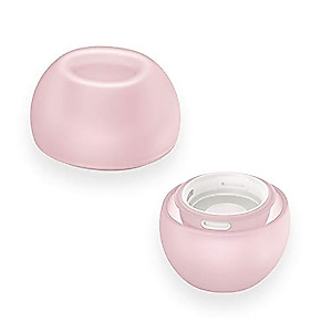FRTMA Replacement Ear Tips/Silicone Earbuds Covers Compatible with AirPods Pro 2019 Wireless Ear Phones, 1 Pair Ear Piece (Medium), Transparent Pink