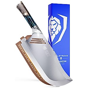 Dalstrong Massive Cleaver Knife - 9 inch - 'The Ravager' - Valhalla Series - 7CR17MOV HC Steel Kitchen Knife - Celestial Resin & Wood Handle - Razor Sharp Meat Cutting Knife - w/Sheath