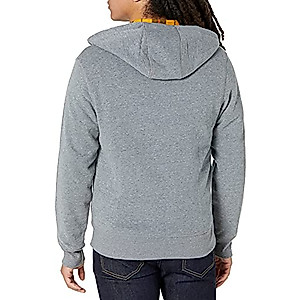 Amazon Essentials Men's Full-Zip Fleece Hoodie (Available in Big & Tall), Black Grey Heather, Medium