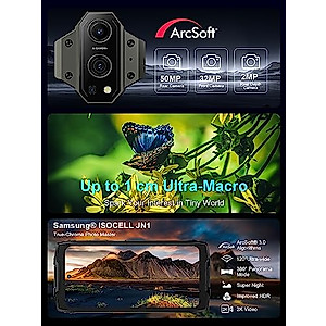 Blackview Rugged Smartphone Unlocked(2023), BV9300 21GB+256GB/1TB,15080mAh Battery/33W,100 Lumen Flashlight,6.7" FHD+ 120Hz,50MP+32MP, Android 12 Rugged Cell Phone,Rugged Phone Fingerprint/FACE ID