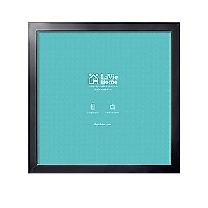 LaVie Home 24 x 24 Picture Frame, Square Poster Frame with High Definition Plexiglass, Horizontal or Vertical Wall Gallery Poster Frames Suitable for Photos, Artworks, Posters,Puzzle, Black 1pc