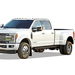 APS Running Boards 6 inches Black Compatible with Ford F250 F350 Super Duty 1999-2016 Crew Cab Stainless Steel (Nerf Bars Side Steps Side Bars)
