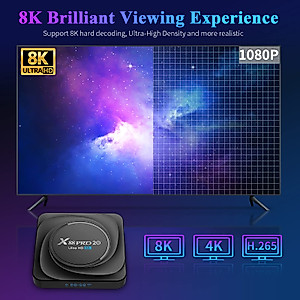 Android TV Box 11.0, 4GB RAM 32GB ROM Android TV Box RK3566, Dual-WiFi 2.4G/5G Ethernet 1000M LAN Bluetooth 4.2 with 8K/6K/3D/USB 3.0 TV Android Box