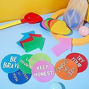 32 Pieces Carpet Markers Colorful Heart Stars Arrows Circles Designs Positive Sayings Carpet Markers Classroom Carpet Markers for Teacher Student