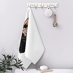 French Bulldog Hand Towels Set of 2, Super-Absorbent Soft Kitchen Fingertip Bath Towels for Bathroom Beach Gym Hotel Salon Spa Sport 27.5x15.7 Inch