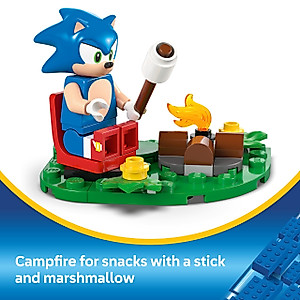 LEGO Sonic The Hedgehog : Sonic’s Campfire Clash, Collectible Gaming Toy for Kids and Video Game Fans, Fun Buildable Playset for Boys and Girls Aged 7 and Up 77001