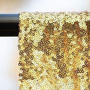 JYFLZQ Light Gold Sequin Backdrop Curtains 10ft x 10ft 1 Panel Glitter Photo Booth Backdrops Sparkly Photography Background Drapes for Parties Wedding Bridal Showers