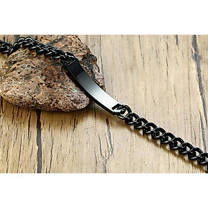 VNOX Just Throw me in The Trash Mens Womens 8MM Stainless Steel ID Tag Medical Alert Emergency Bracelet,8 inches,1 Piece