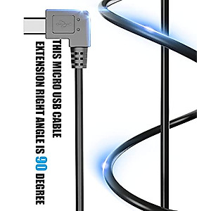 PANPEO Micro USB Extension, 4pack 90 Degree Micro-B Male to Female Extension Cable, Micro USB Left Extension Cable for Computers,Cell Phones,Drones, dashcams, Toy Cars, etc