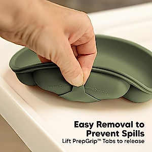 KeaBabies 3-Pack Suction Plates for Baby, Toddler - 100% Silicone Toddler Plates, Divided Baby Plates with Suction, Silicone Plates for Baby, Kids, BPA-Free, Microwave, Dishwasher Safe (Slate)