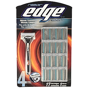 Edge 4-Titanium-Blade Razor with 17 Refills