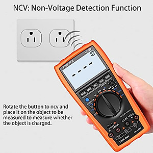 Proster Autoranging Multimeter 6000 Count TRMS Digital Multitester NCV AC DC Current Voltage Tester Amp Ohm Volt Meter Capacitance Test Temperature Measurement Continuity Tester