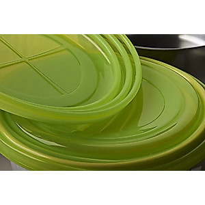 LidLover 5"-7" and 7"-9" Silicone Lid, Green - Set of 2